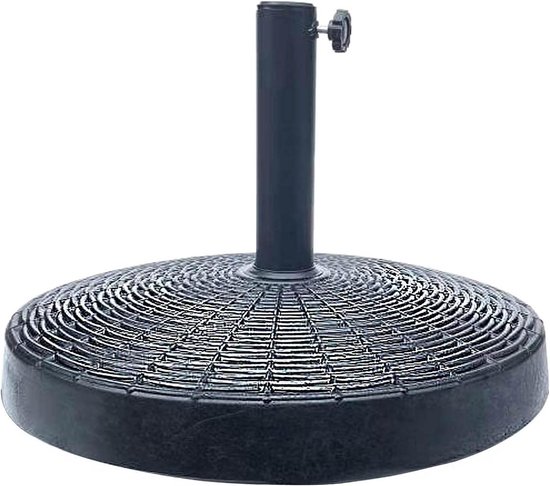 Parasolvoet met betonnen vulling en draaghendel - Zwart parasolvoet | bol