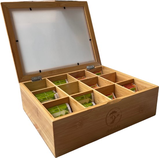 Arboledia Bamboe Theedoos - Theedoos 12 Vaks - Theekist - Thee ...