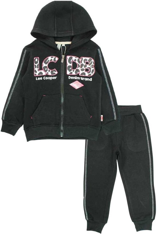 Lee Cooper Joggingpak / Huispak LC zwart Kids & Kind Meisjes Zwart ...
