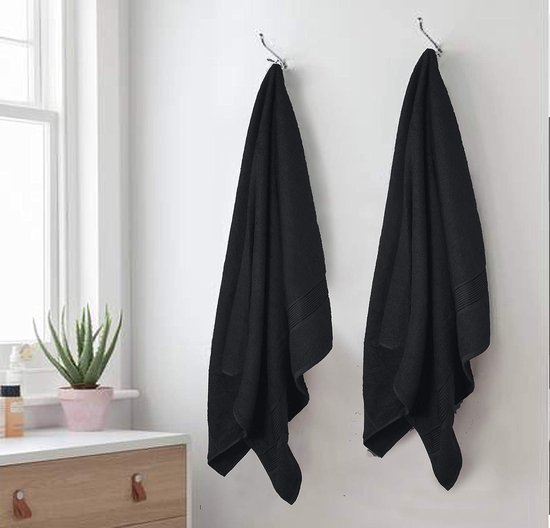 2-pack extra groot katoenen badlaken - ultra-absorberend en compact ...