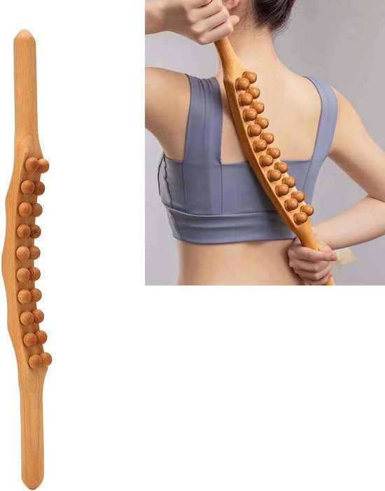 Gua Sha Massagestick - 20 Afgeronde Kralen voor Spierontspanning van ...