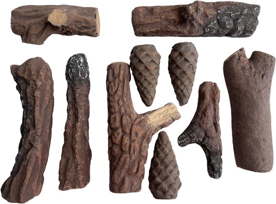 Gasgestookte nep brandhout keramische houtstammen voor open haard - 10 ...