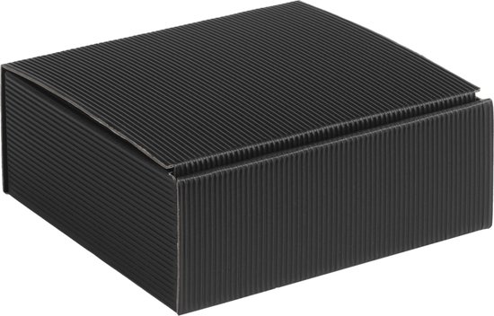 Geschenkdoos ribbelkarton 15x14x5,5cm ZWART (100 stuks) | bol