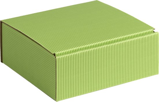 Geschenkdoos ribbelkarton 15x14x5,5cm LICHTGROEN (100 stuks) | bol