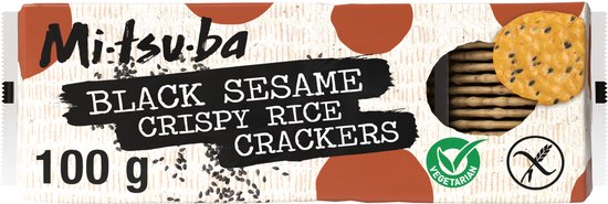 Mitsuba – Black Sesame Crispy Rice Crackers – Crackers - Box of 12 x ...