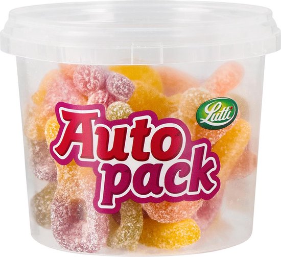 Lutti Autopack Foppies - zure sleutels snoep 12x140g - snoeppotje plastic met deksel... | bol