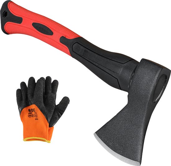 Kloofbijl - hoog koolstofstaal - Rubber handvat – 38.5cm – 800g met ...