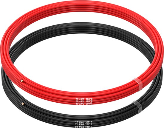 MMOBIEL 20 AWG Siliconen Elektrische Draad - 20 Gauge (0,52mm²) Vertinde Koperkabel -... | bol