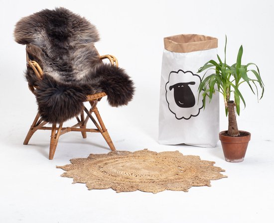 SHEEPY® | Schapenvacht | Jón (Bruin Grijs) XL (110-115cm) - Sheepy.cc | bol