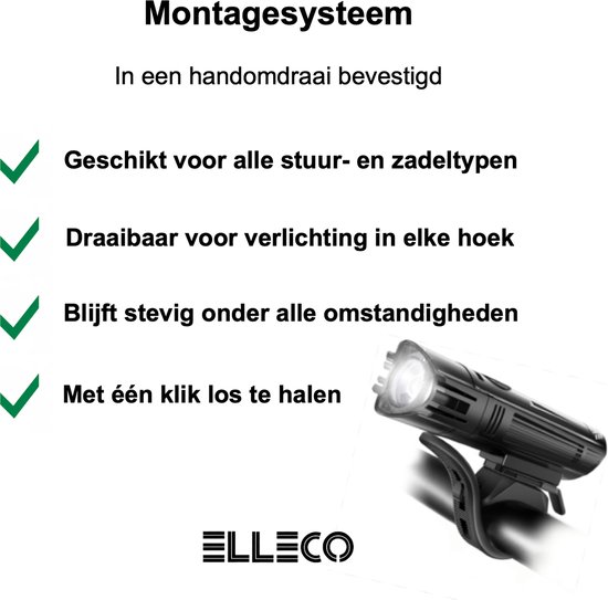 Elleco® Fietsverlichting - Fietslamp - Fietslampje - Fietsverlichting ...