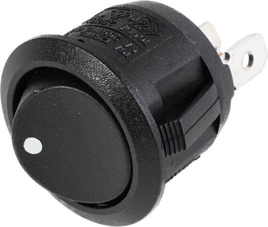 Wipschakelaar rond 230V-250V 6A Zwart | bol