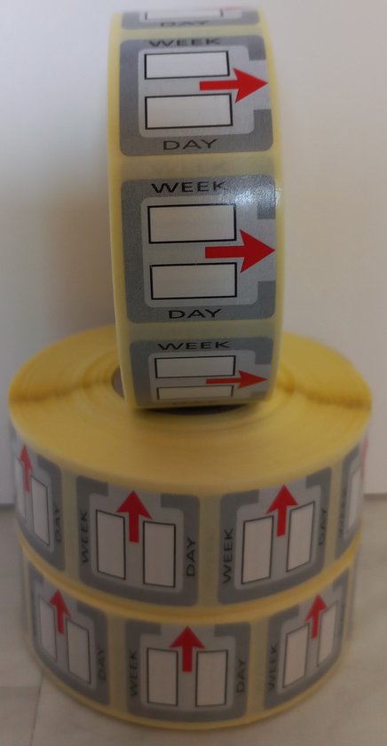 Week/Day fifo 3000 HACCP labels 3 rollen - afwasbaar - foodlabels ...