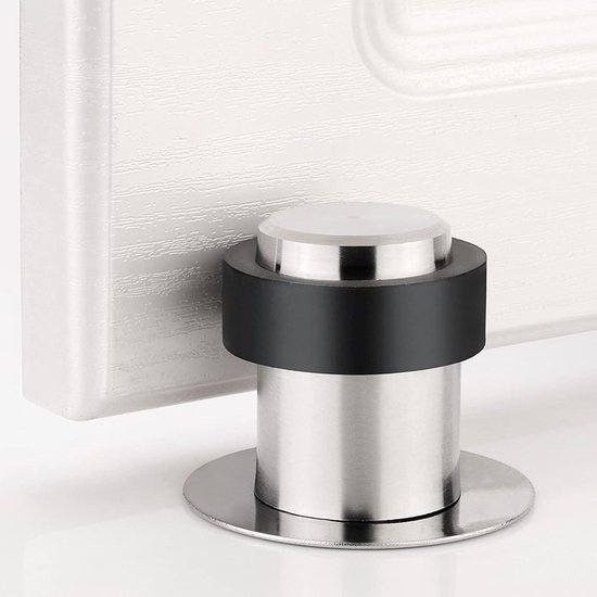 Deurstopper roestvrij staal vloer- en wandmontage modern design Ø 32 mm ...