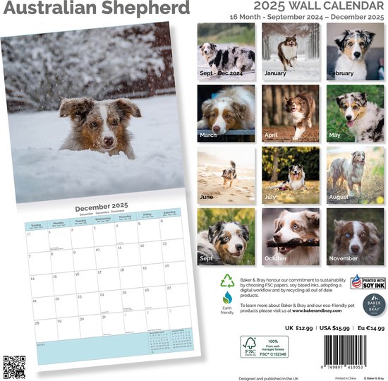 Australian Shepherd Kalender 2025 | bol