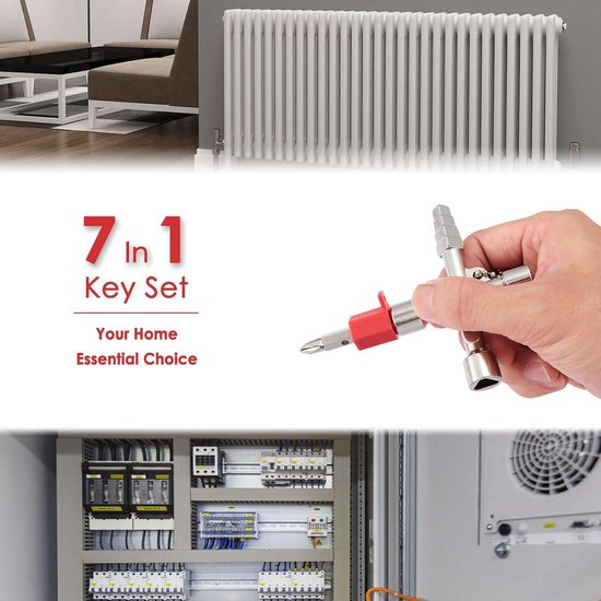 Radiatorsleutel - 7 in 1 voor Meter Box Key Radiator Bleed Key Valve ...