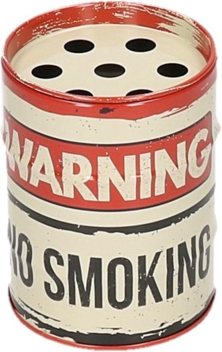 Baril d'huile cendrier rouge blanc 7,5 cm | bol.com