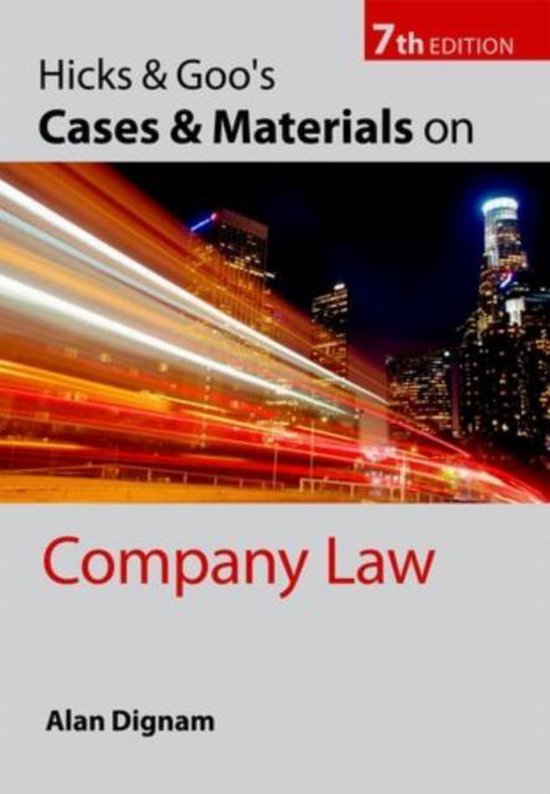Hicks & Goo's Cases and Materials on Company Law | 9780199564293 | Alan ...