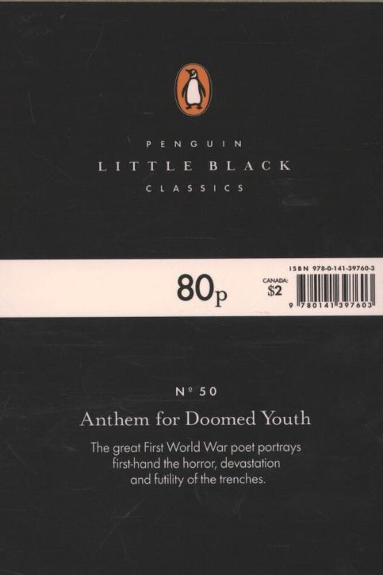 Anthem For Doomed Youth, Wilfred Owen | 9780141397603 | Boeken | bol