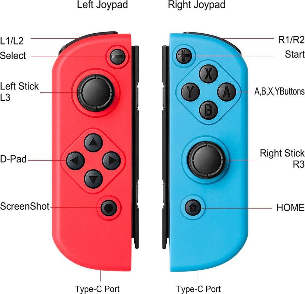 Joy-Con controller voor Nintendo Switch | Links en Rechts | Controller paar |... | bol.com