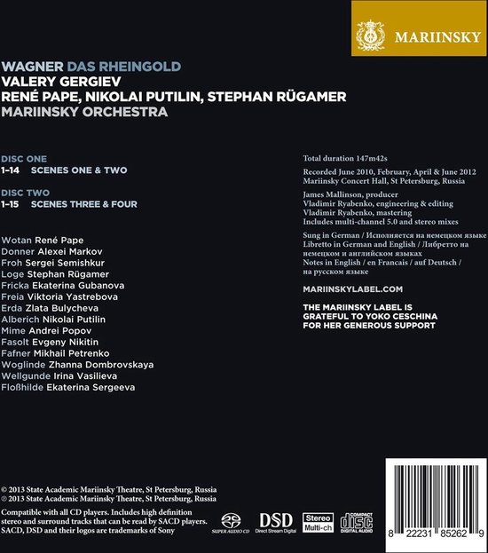 Wagner: Das Rheingold (CD), State Opera of South Australia | Muziek ...
