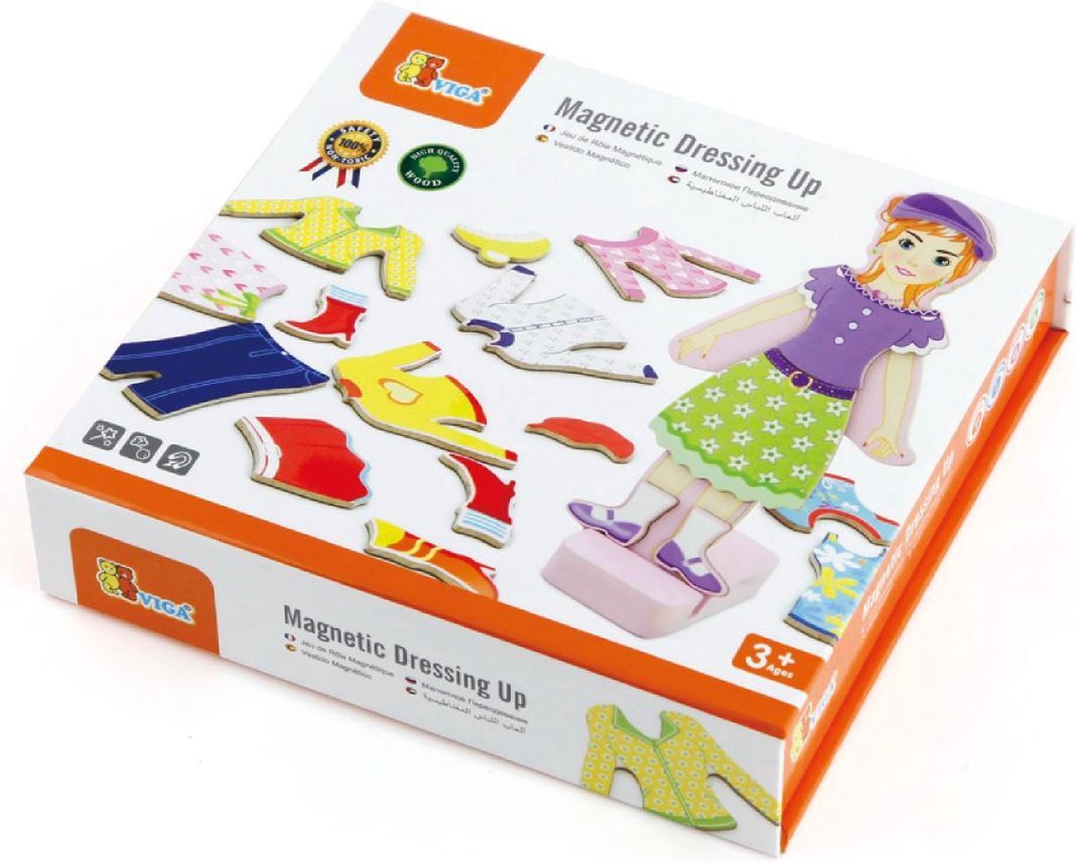 Viga Toys Houten Aankleedpop 39-delig | bol.com