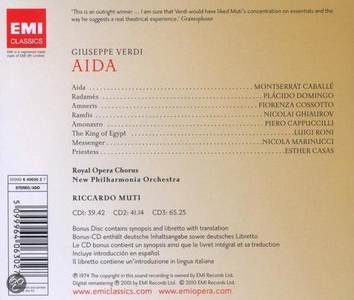 Verdi: Aida, Placido Domingo | CD (album) | Muziek | bol.com