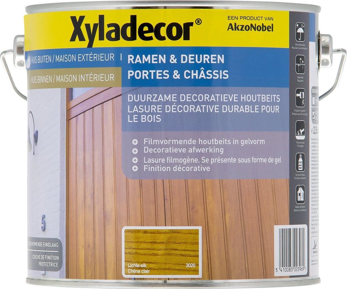 Xyladecor Ramen & Deuren - Decoratieve Houtbeits - Lichte Eik - 2.5L | bol