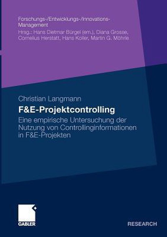 Forschungs-/Entwicklungs-/Innovations-Management- F&E-Projektcontrolling |... | bol.com
