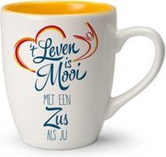 't Leven is Mooi met een Zus als Jij - Koffie Mok - -Beker -Zussen ...