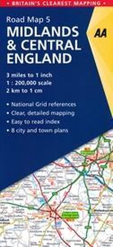 Aa Midlands & Central England Road Map | bol.com