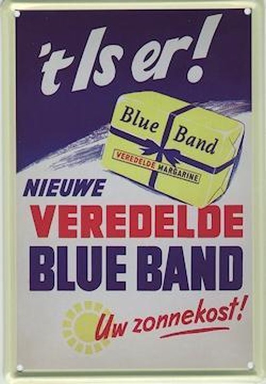 Blue Band reclame Nieuwe Blue Band Boter reclamebord 10x15 cm | bol.com