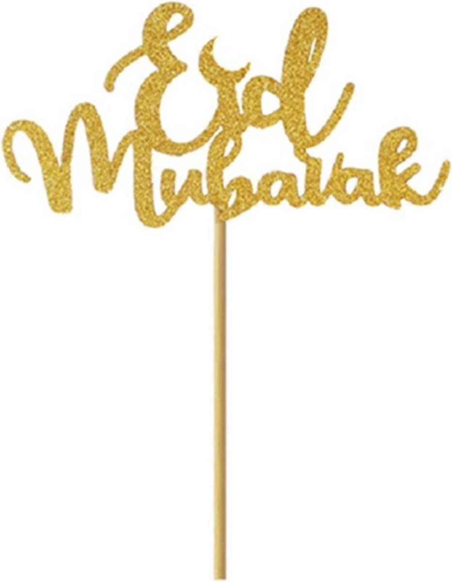 Cupcake Decoratie 10 stuks - Eid Mubarak - Islam Versiering - Cocktail ...