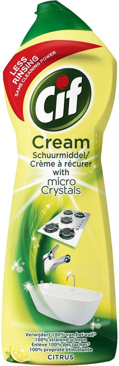 Cif Citroen Cream - 8 x 750 ml - Schuurmiddel - Voordeelverpakking ...