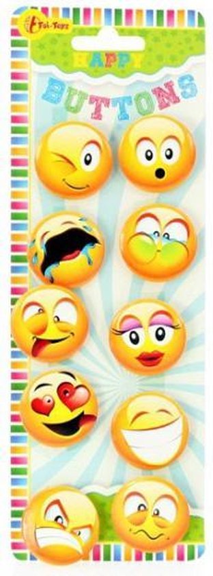 Smiley buttons 10 stuks | bol.com
