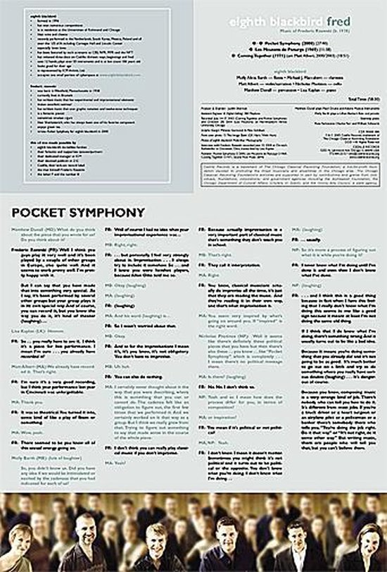 Fred: Music Of Frederic Rzewski, Eighth Blackbird | Muziek | bol