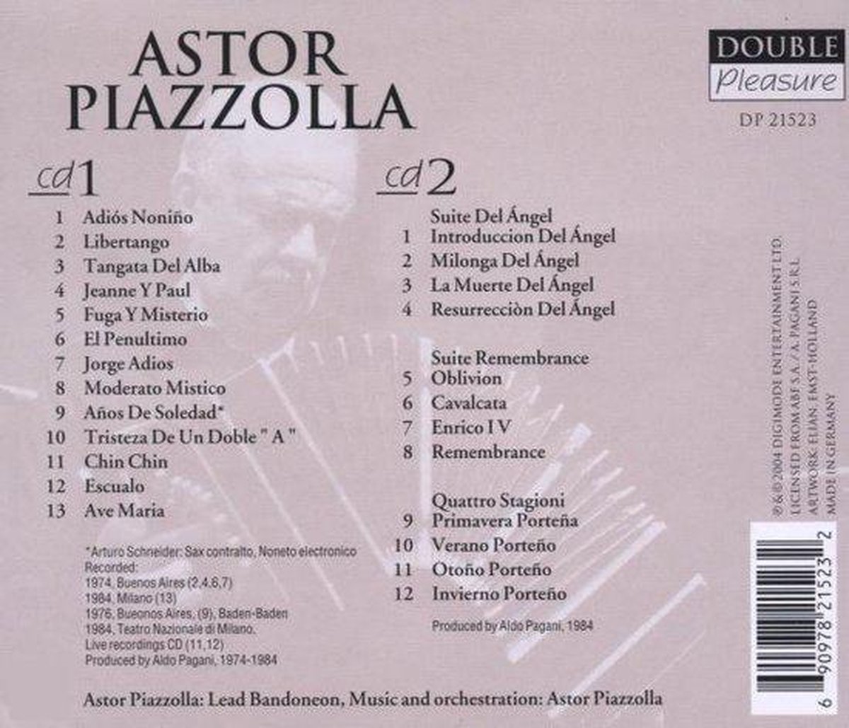 Astor Piazzolla: Adiós Nonino, Astor Piazzolla | CD (album) | Muziek | bol