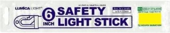 "Lumica Military NATO Safety Light Stick 6"" - Geel" | bol