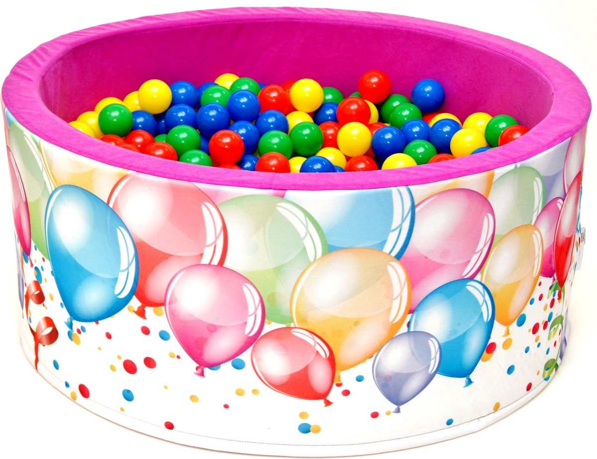 Ballenbak - stevige ballenbad -90 x 40 cm - 200 ballen Ø 7 cm - geel ...