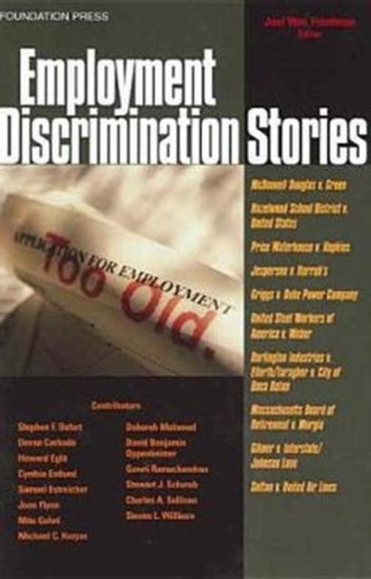 Employment Discrimination Stories | 9781587788888 | Joel W. Friedman ...