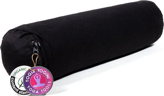 Yogi & Yogini - Yoga Mini Bolster - Biologisch - Biokatoen - Zwart (12 ...