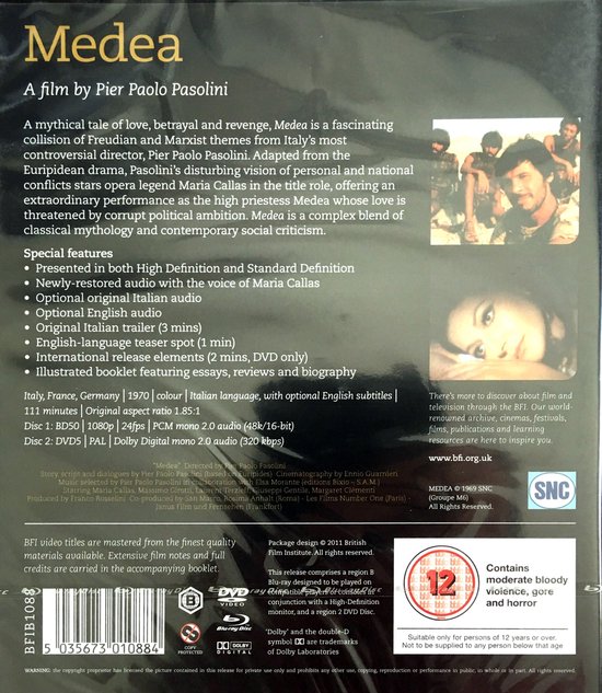 Medea (DVD + Blu-ray) [1969] by Maria Callas (Blu-ray) | Dvd's | bol.com