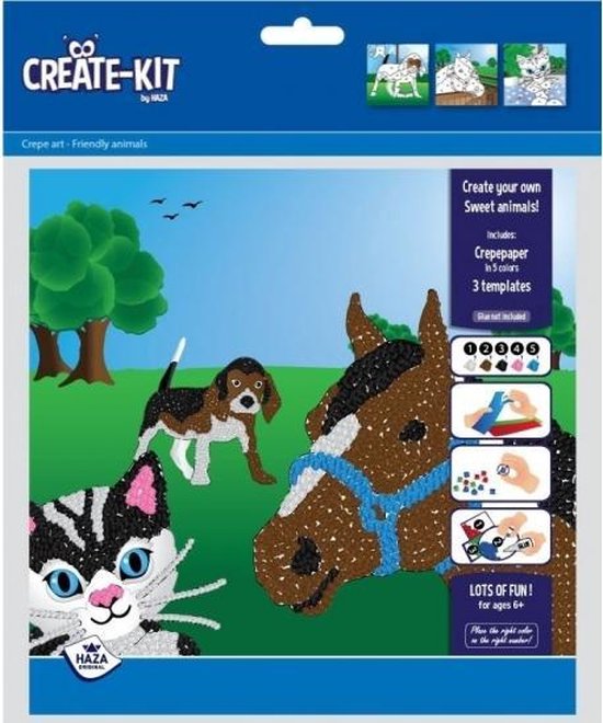 Dieren schilderij knutsel set - knutselpakket / hobbypakket | bol