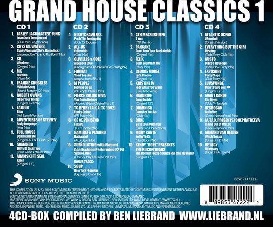 Grand House Classics 1, Various | CD (album) | Muziek | bol