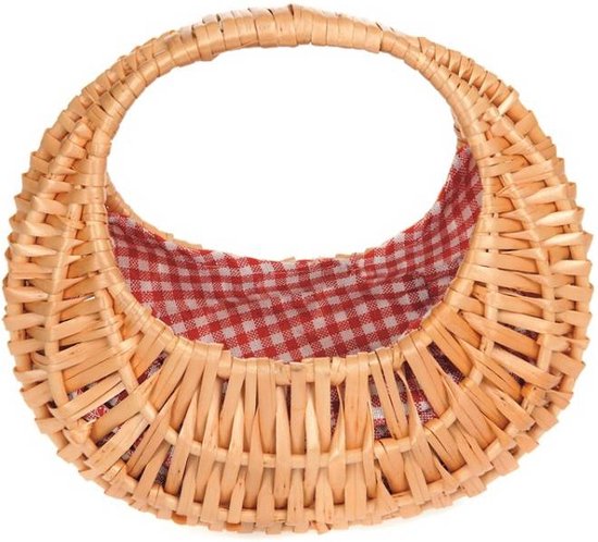 Mandje - Riet - Rode bekleding | bol