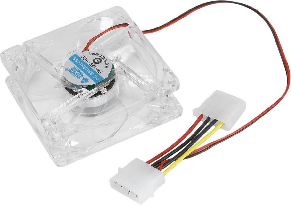 Computer PC ventilator 12V Fan LED 80mm cooler | bol