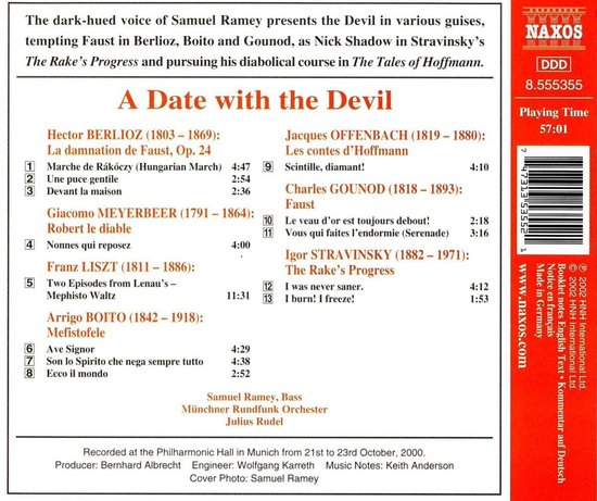 Samuel Ramey - A Date With The Devil (CD), Rudel | Muziek | bol.com