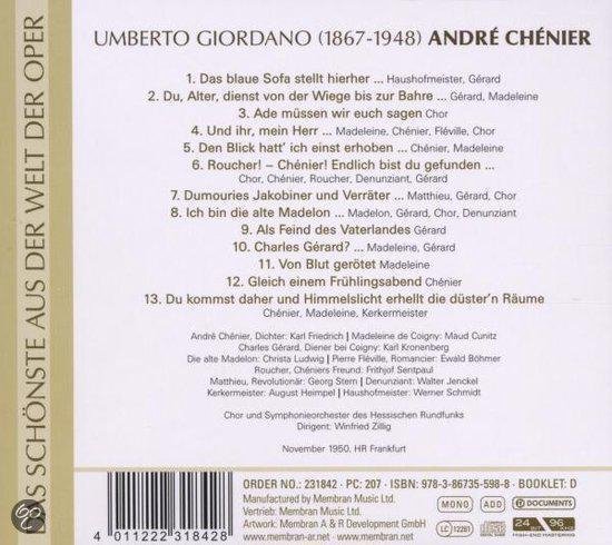 Giordano: Andre Chenier, Winfried Zillig | CD (album) | Muziek | bol
