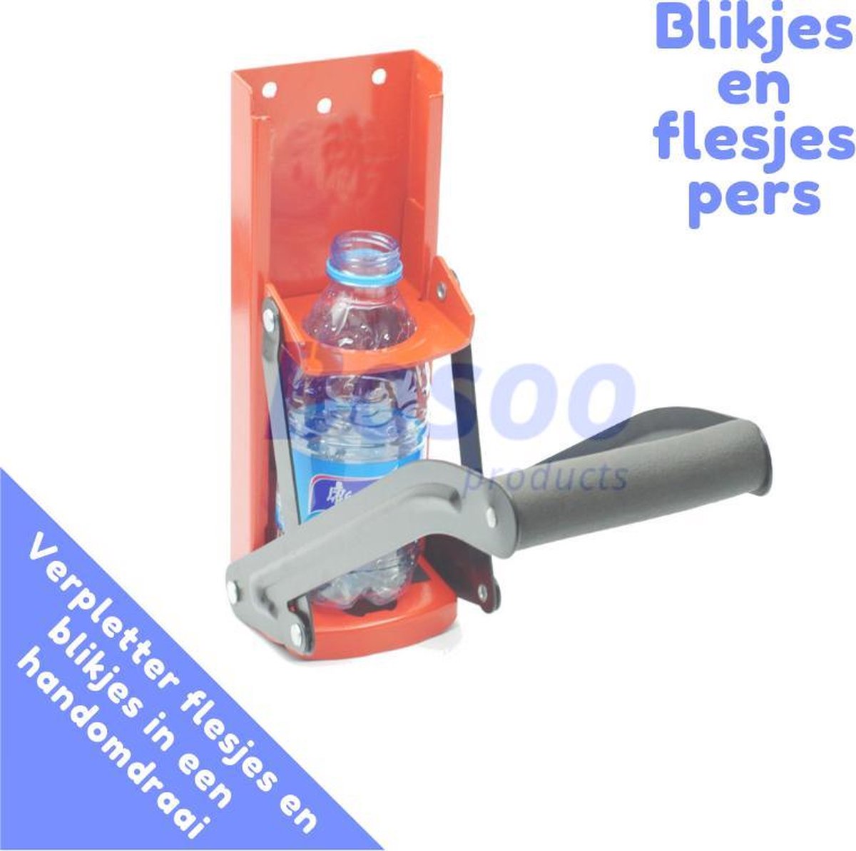 Blikjespers - Flesjespers - 2-in-1- Can Crusher - Blikkenpers - Halve ...