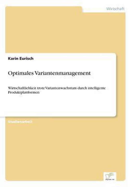 Optimales Variantenmanagement | 9783838669939 | Karin Eurisch | Boeken ...