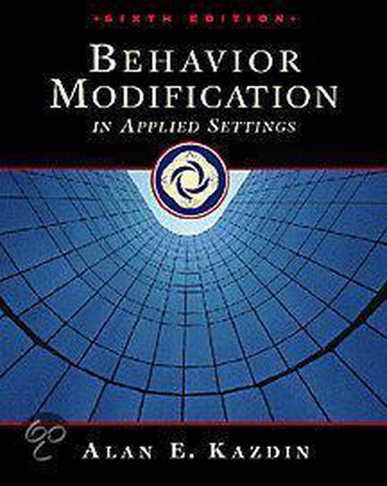 Behavior Modification In Applied Settings, Alan E. Kazdin | 9780534348991 | Boeken | bol.com